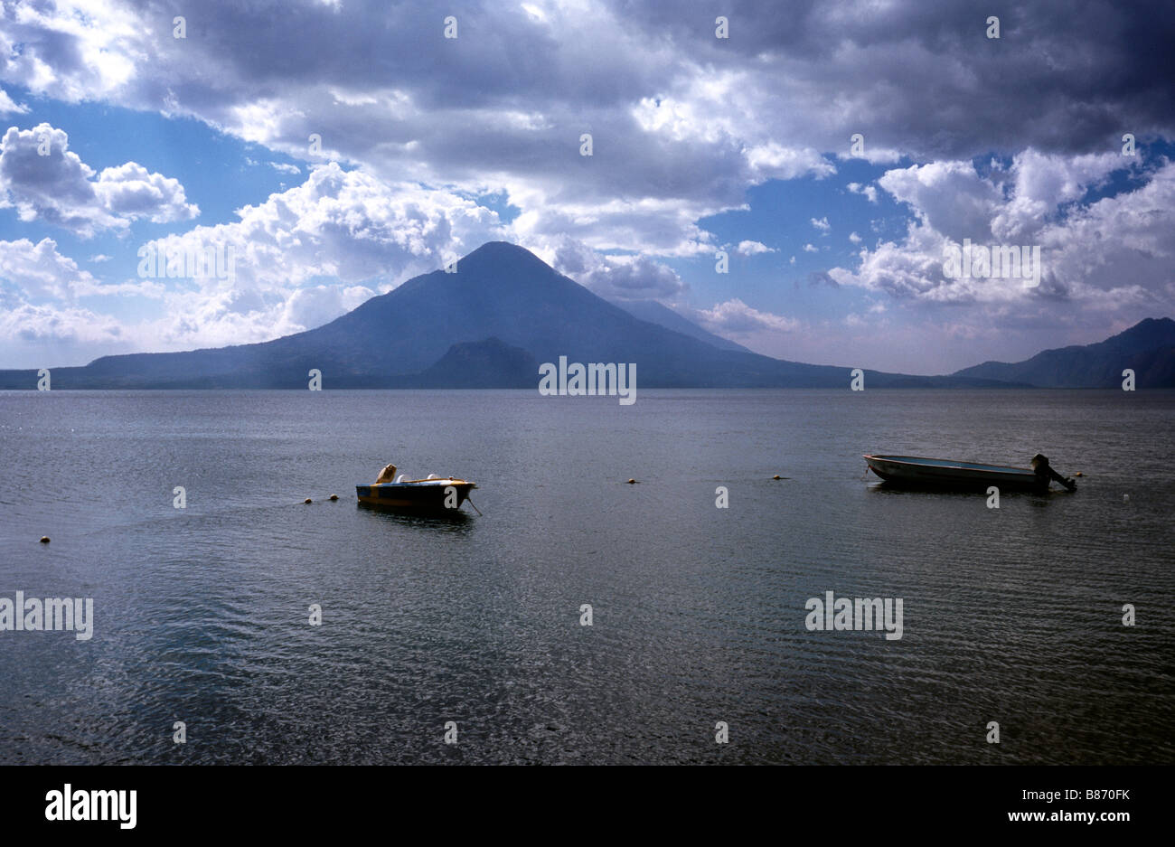 Feb 2, 2002 - Volcanoes Toliman (3158m) and Atitlan (3537m) at Lago de ...