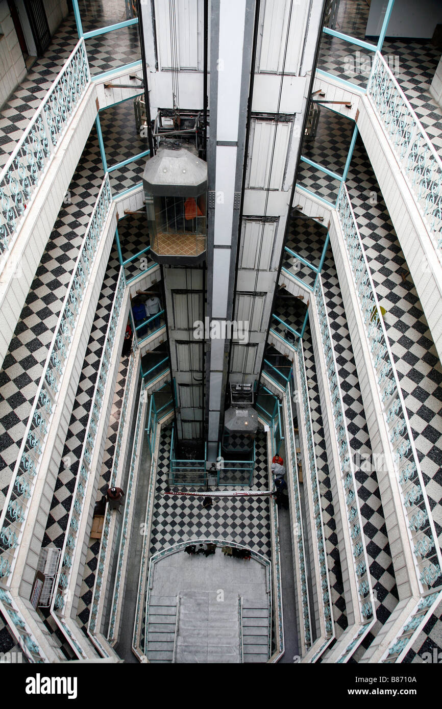 Elevator in a shopping mall in the Palestinan city of Ramallah Stock ...