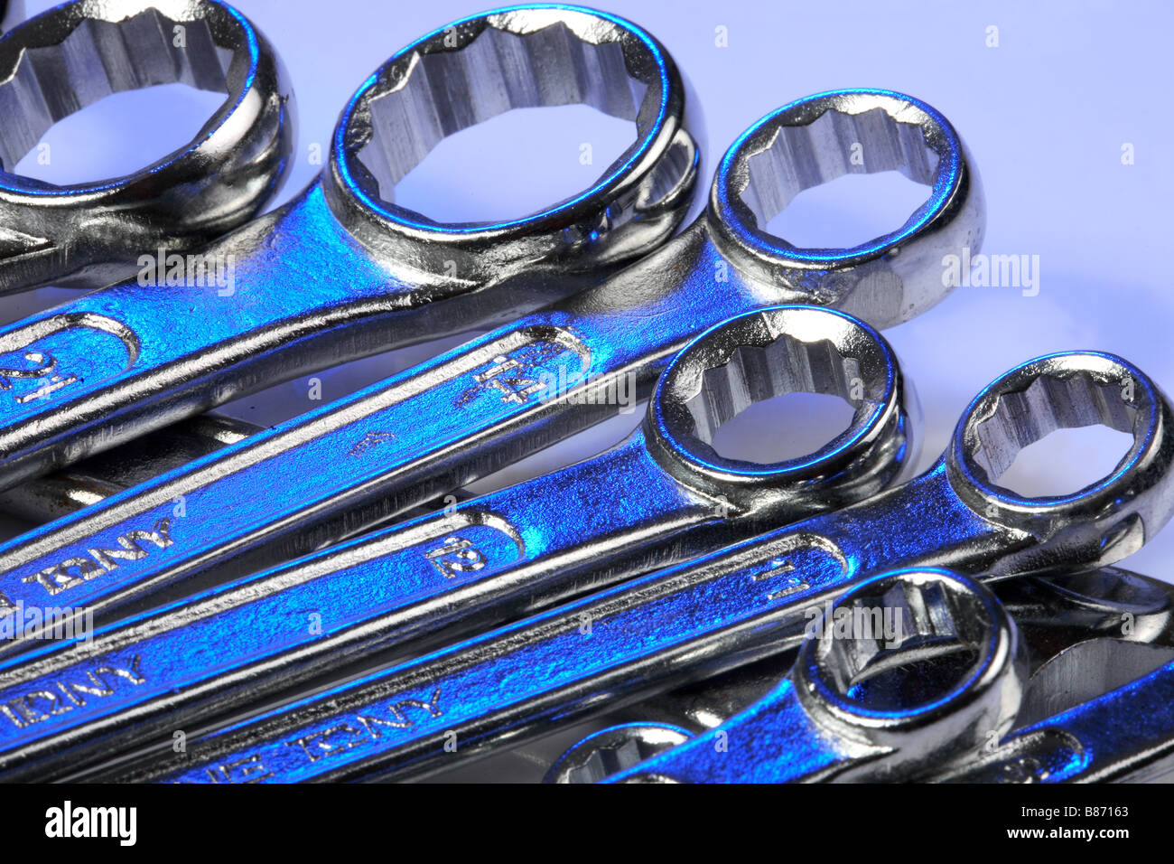 Full frame of wrenches Stock Photo - Alamy