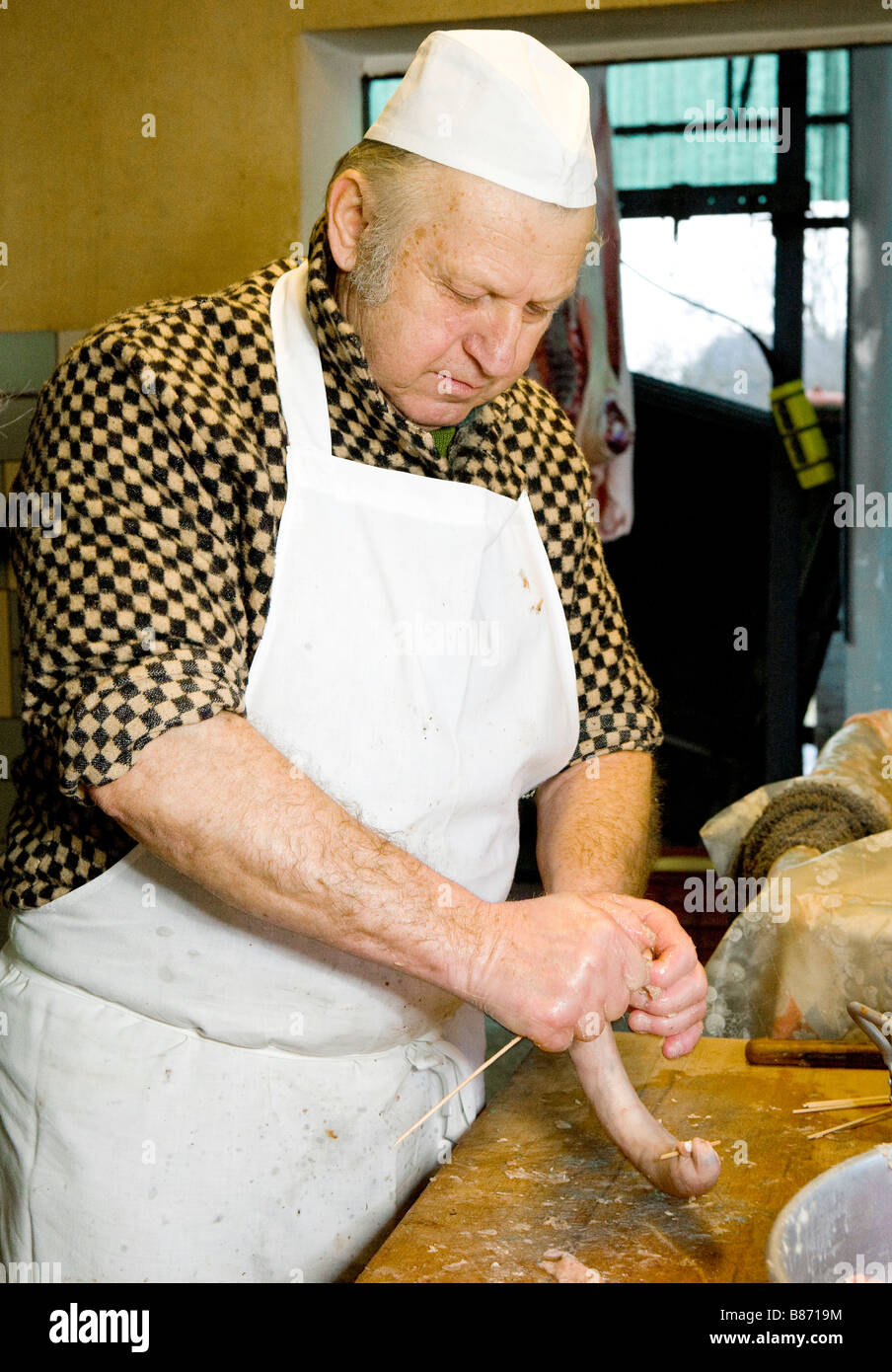traditional pig sticking Czech Republic Stock Photo - Alamy