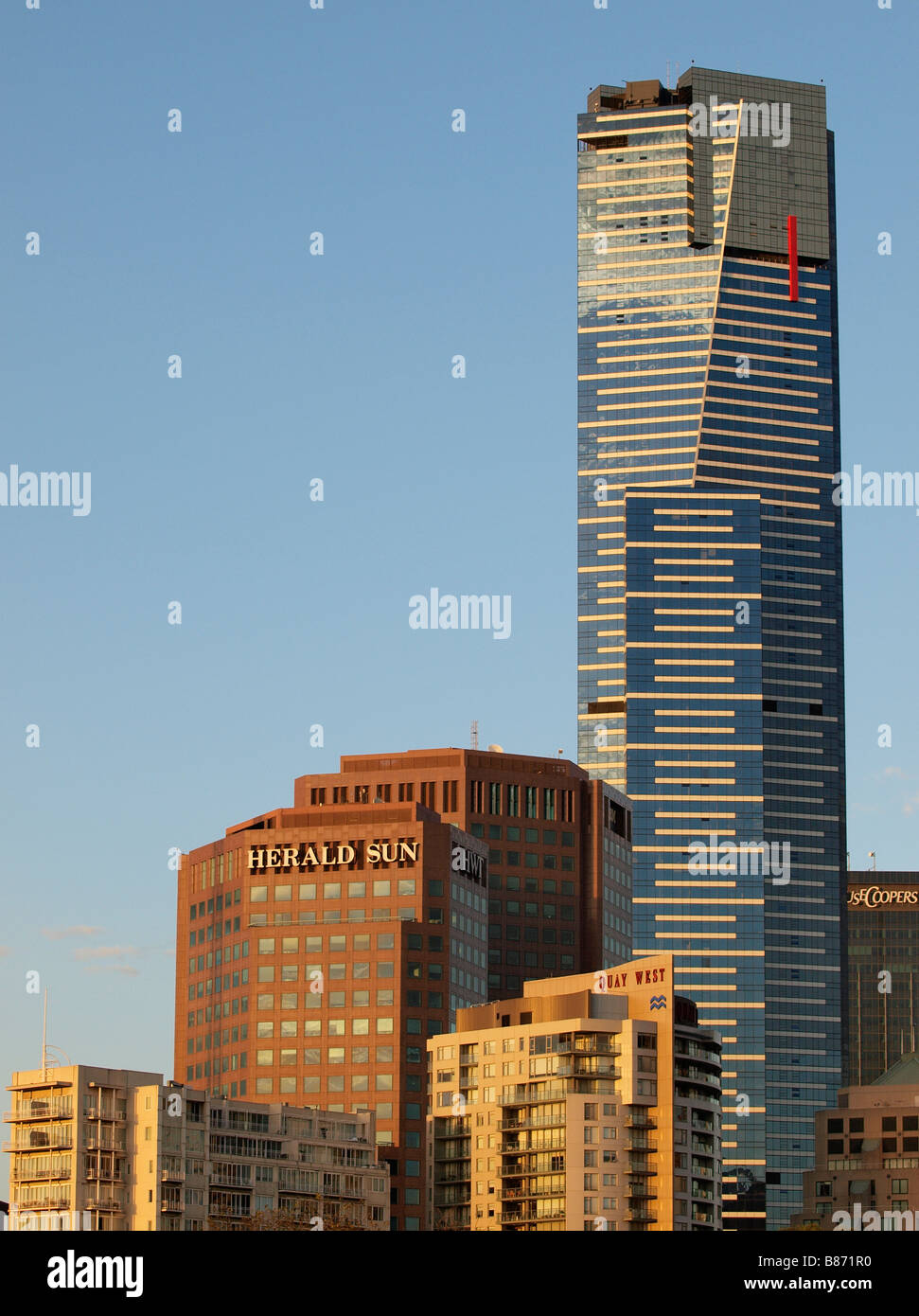 MELBOURNE VICTORIA AUSTRALIA WITH SOUTHBANK BUILDINGS AND EUREKA TOWER ...