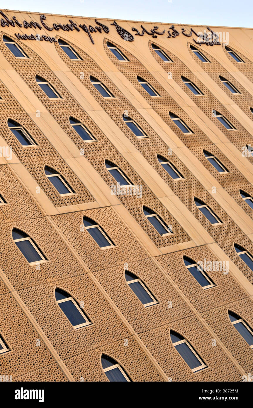 Architecture shapes on repetitive hotel building window design set in ...