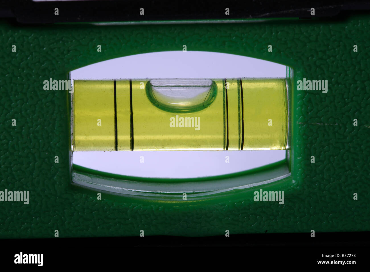 Partial view of a spirit level Stock Photo - Alamy