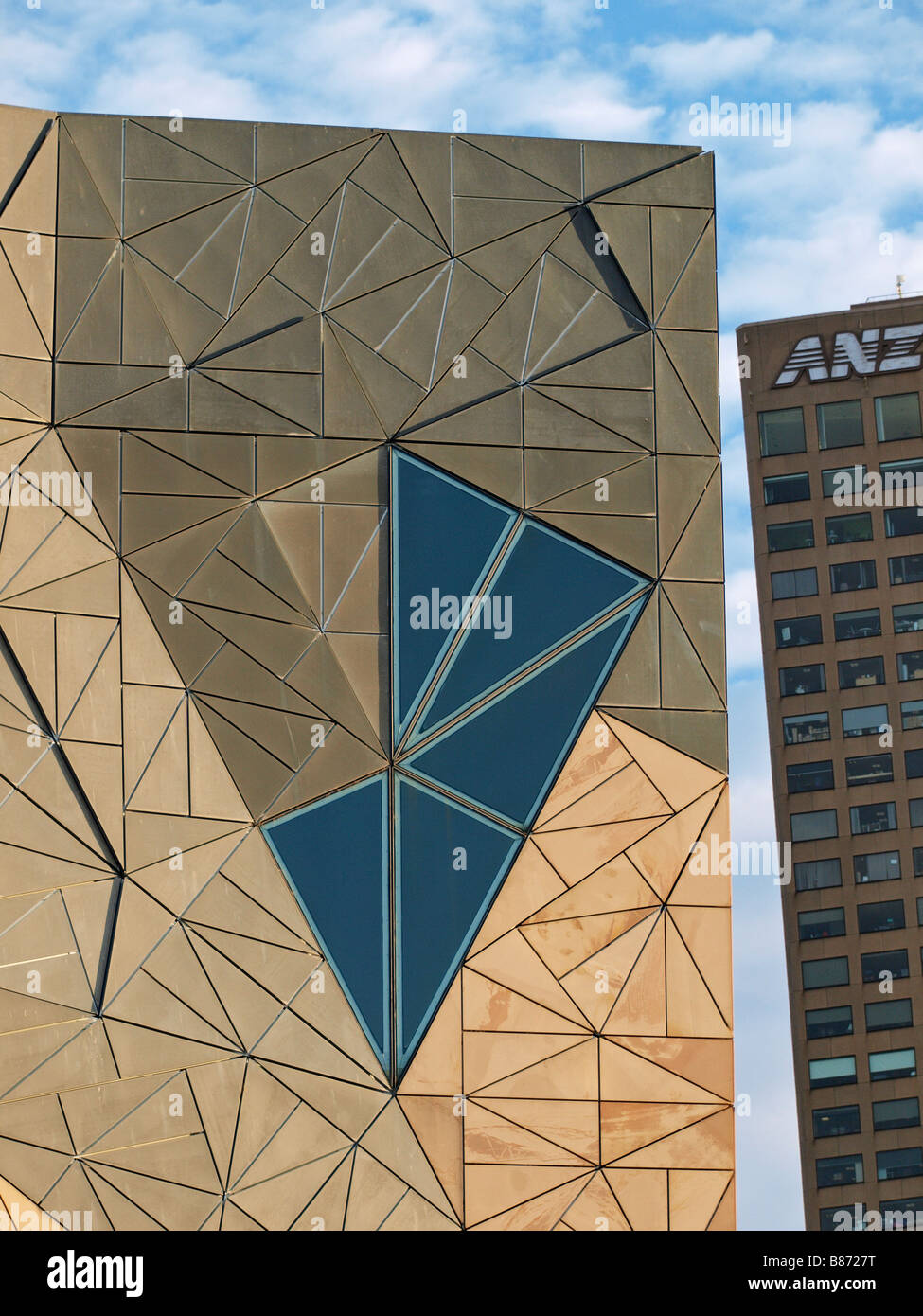 PART OF BUILDING AROUND FEDERATION SQUARE MELBOURNE VICTORIA AUSTRALIA ...