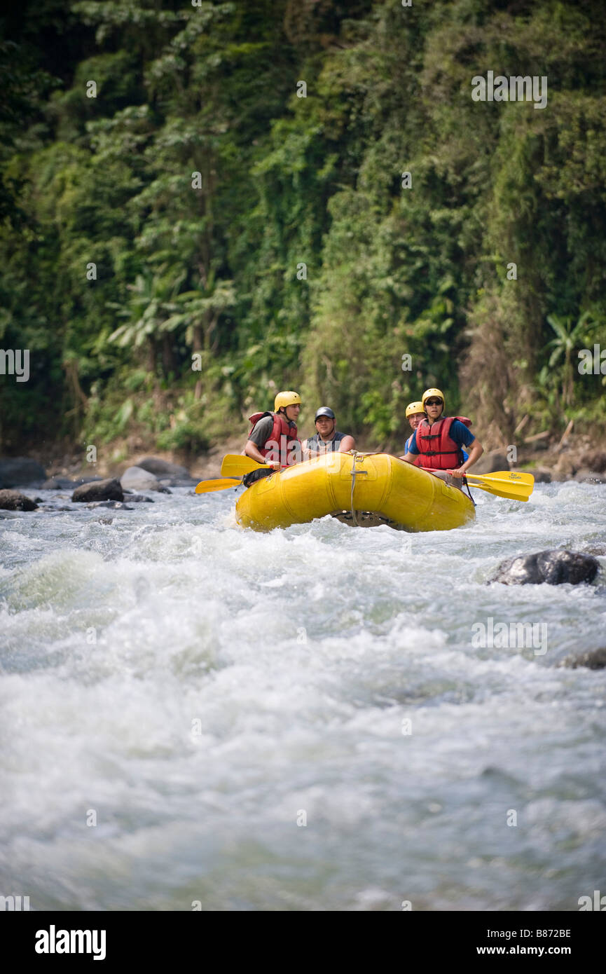 Central America, Costa Rica. Rafters running The Pacuare River Stock ...