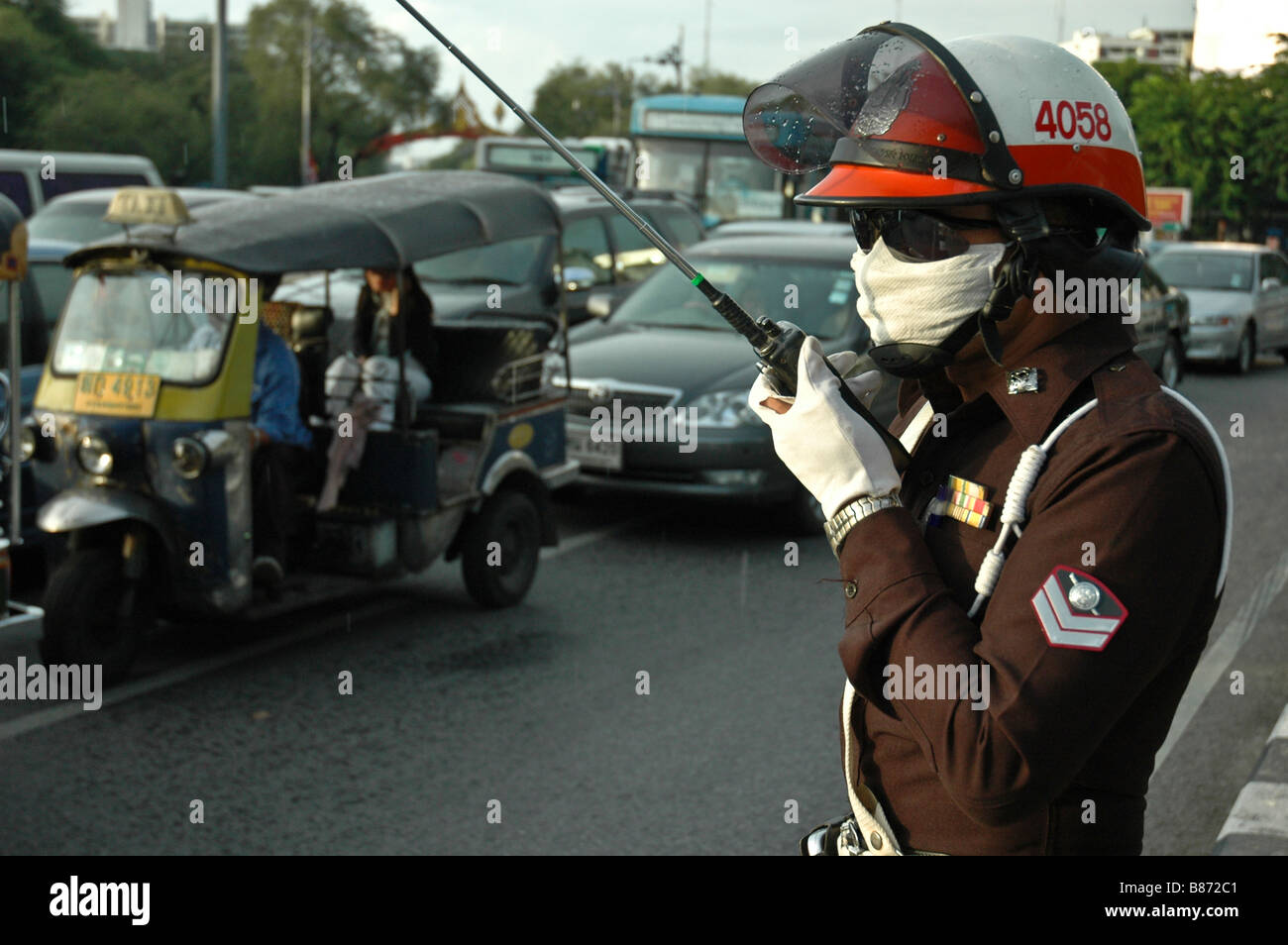 Police officer mask thailand bangkok hi-res stock photography and ...