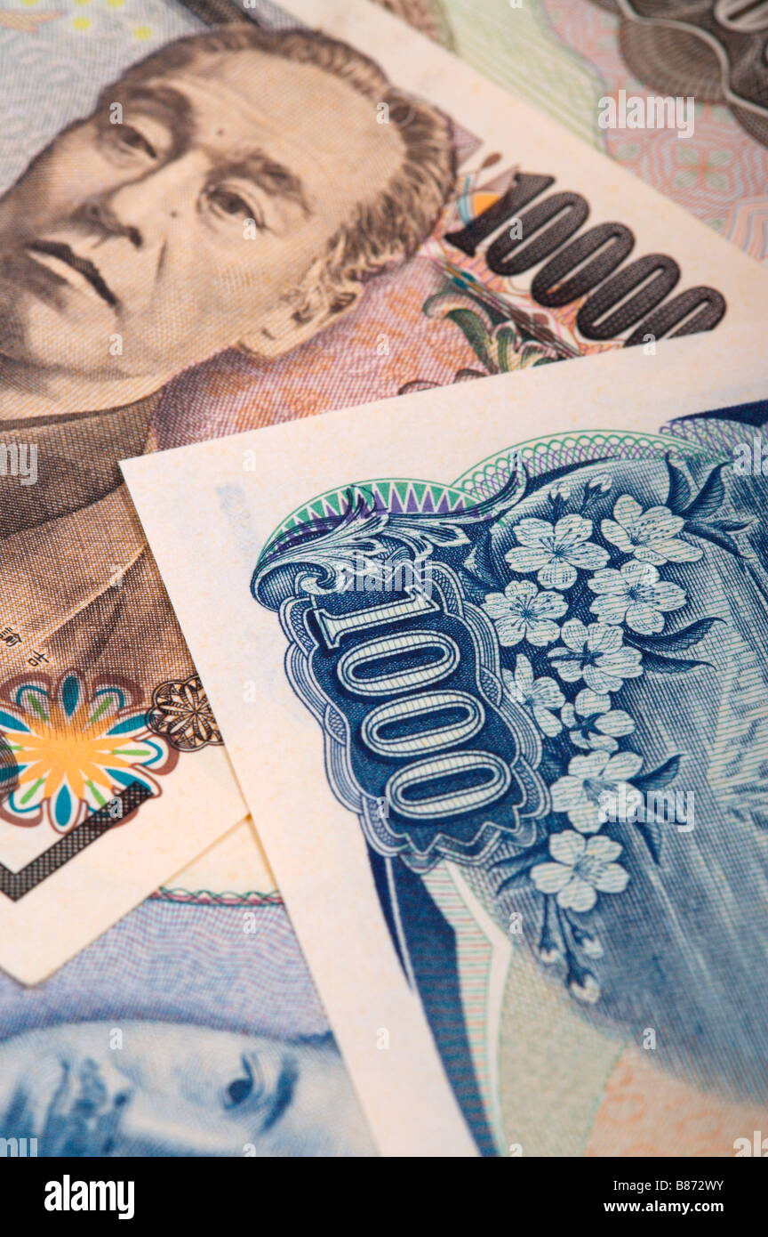JP paper currency Stock Photo - Alamy