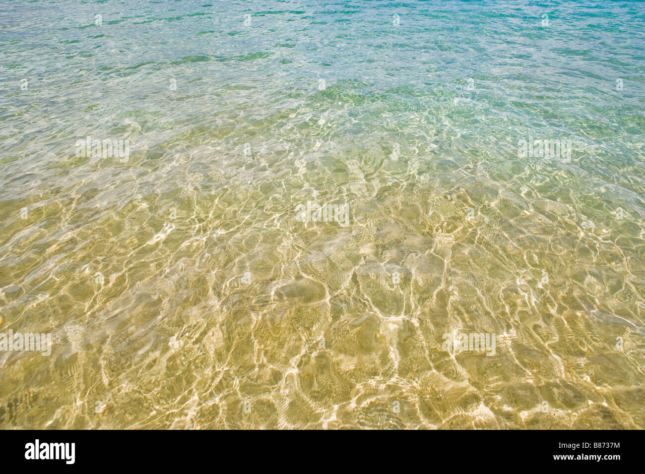 Reflections refractions in water on a sandy beach Stock Photo - Alamy