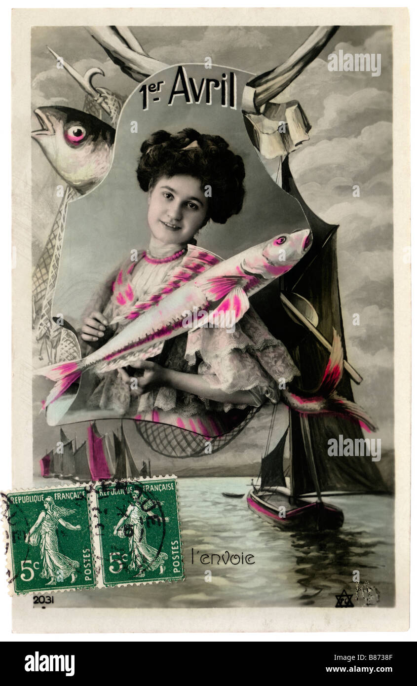 April Fool's Day / Poisson d'Avril - early 1900s traditional French ...