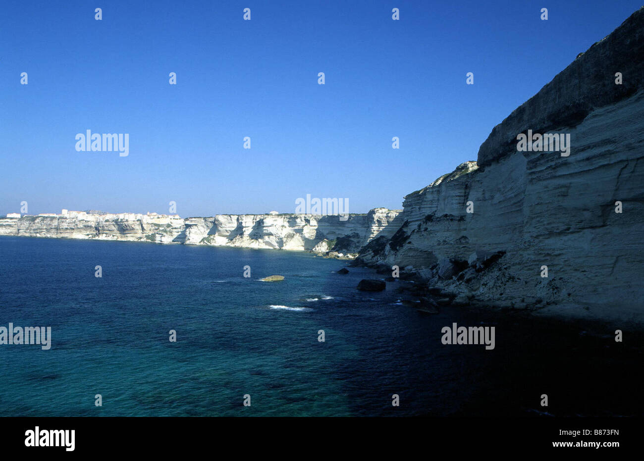 Bonifacio view of the the accore and bonifacio coast hi-res stock ...