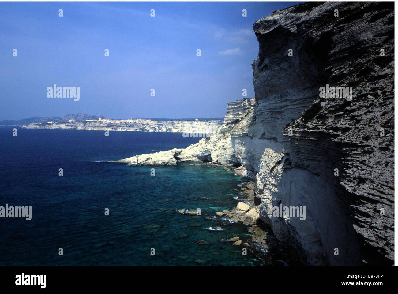 Bonifacio view of the the accore and bonifacio coast hi-res stock ...