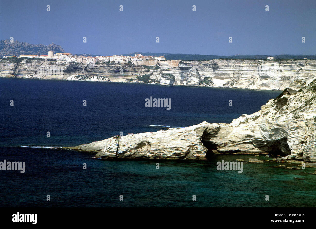 Bonifacio view of the the accore and bonifacio coast hi-res stock ...