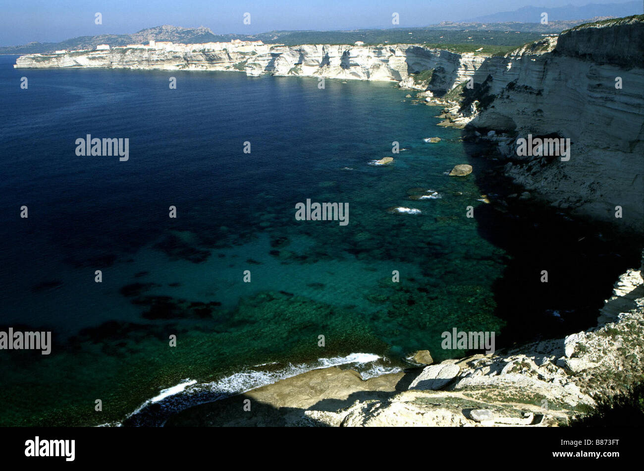 Bonifacio view of the the accore and bonifacio coast hi-res stock ...