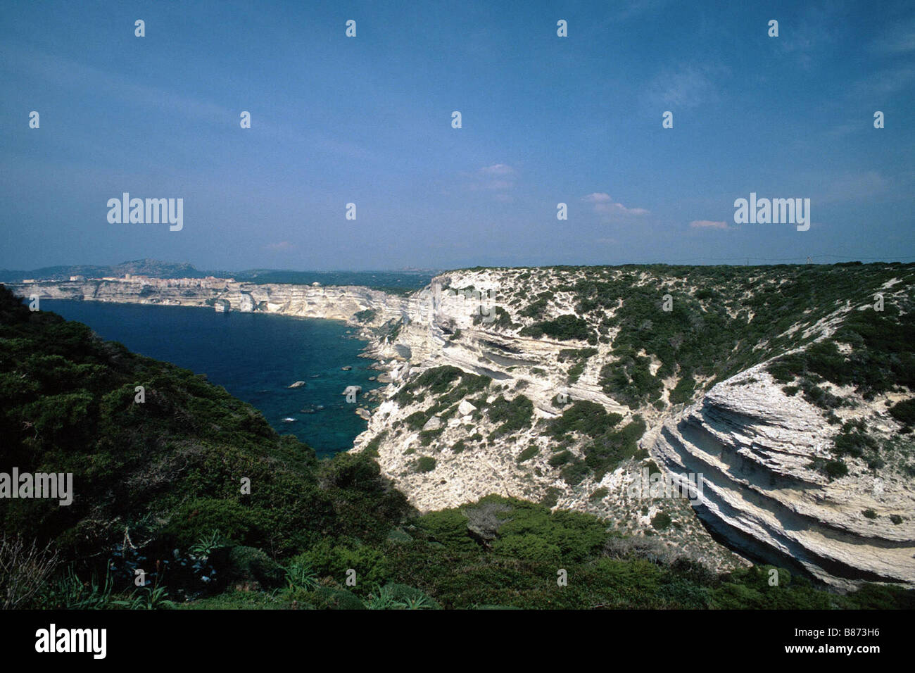 Bonifacio view of the the accore and bonifacio coast hi-res stock ...