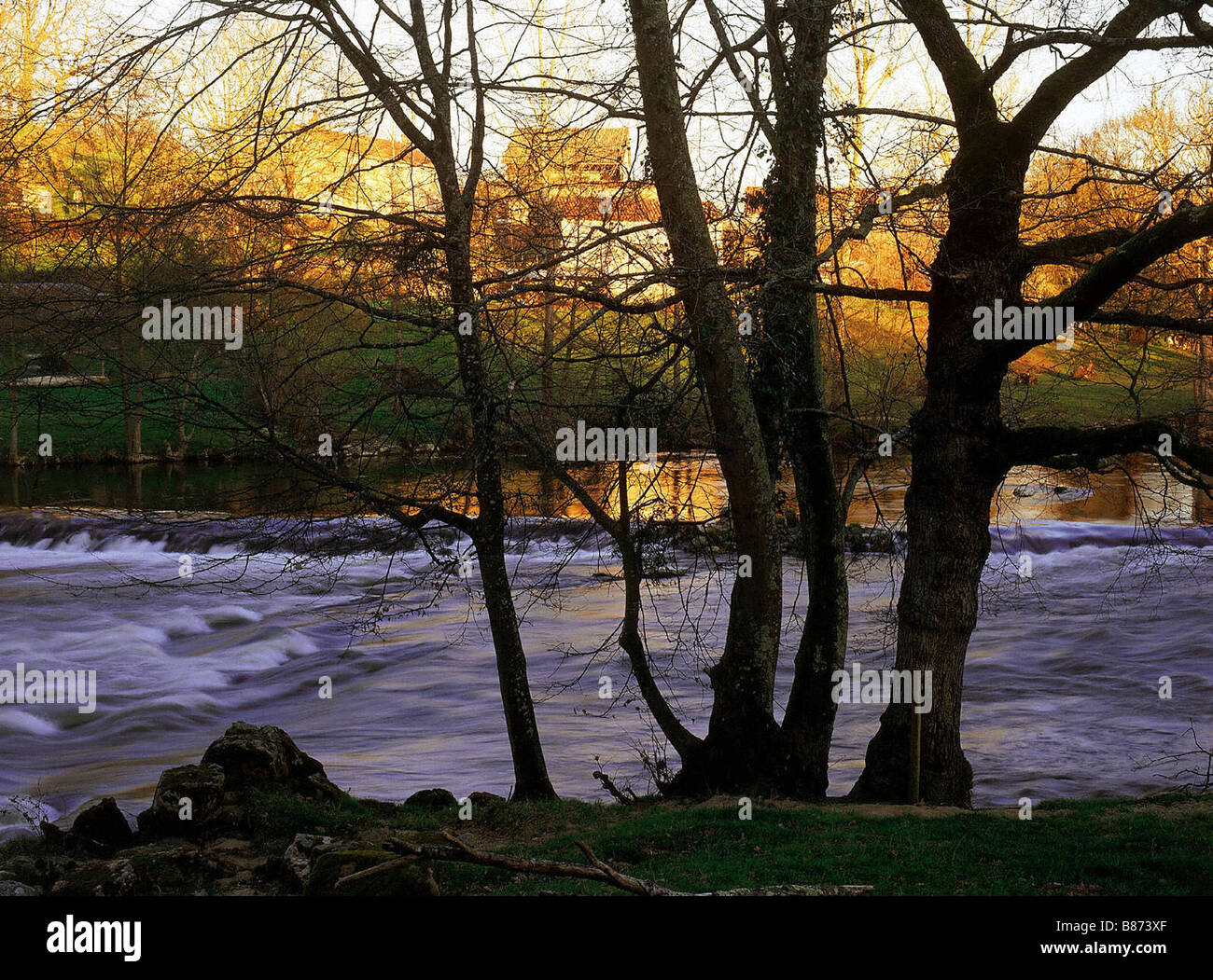 The Ouzilly mill seen from the opposite bank Stock Photo - Alamy