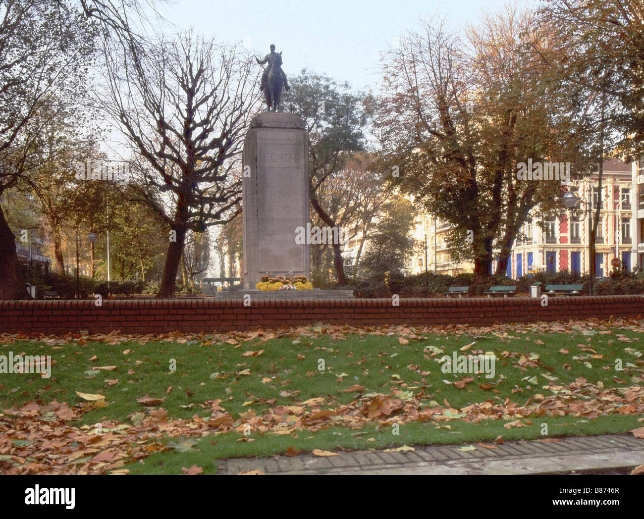 Lille, View from Square Foch towards the statue of Foch and Square ...