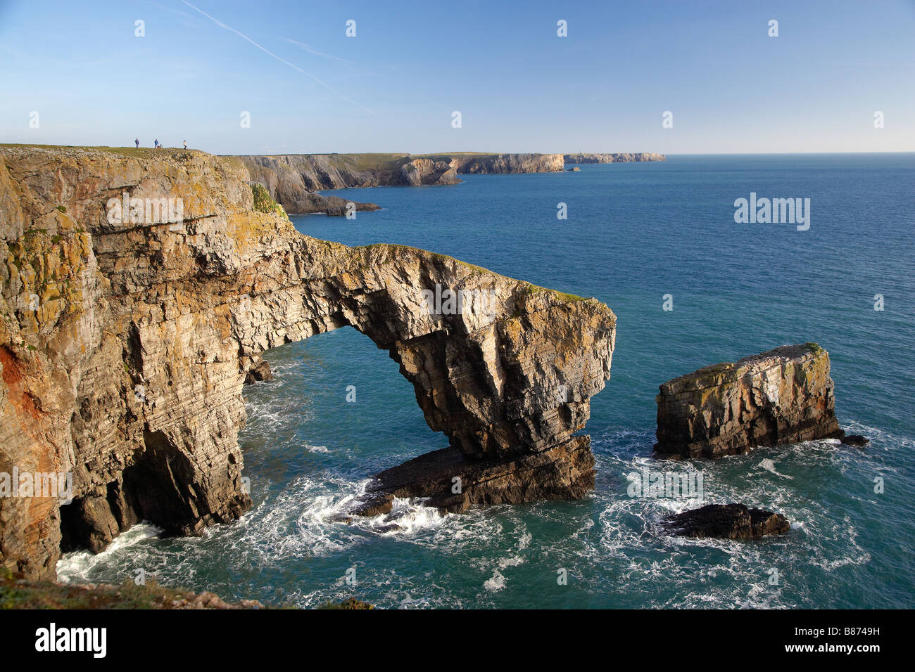 Green Bridge of Wales Pembrokeshire West Wales UK Stock Photo - Alamy