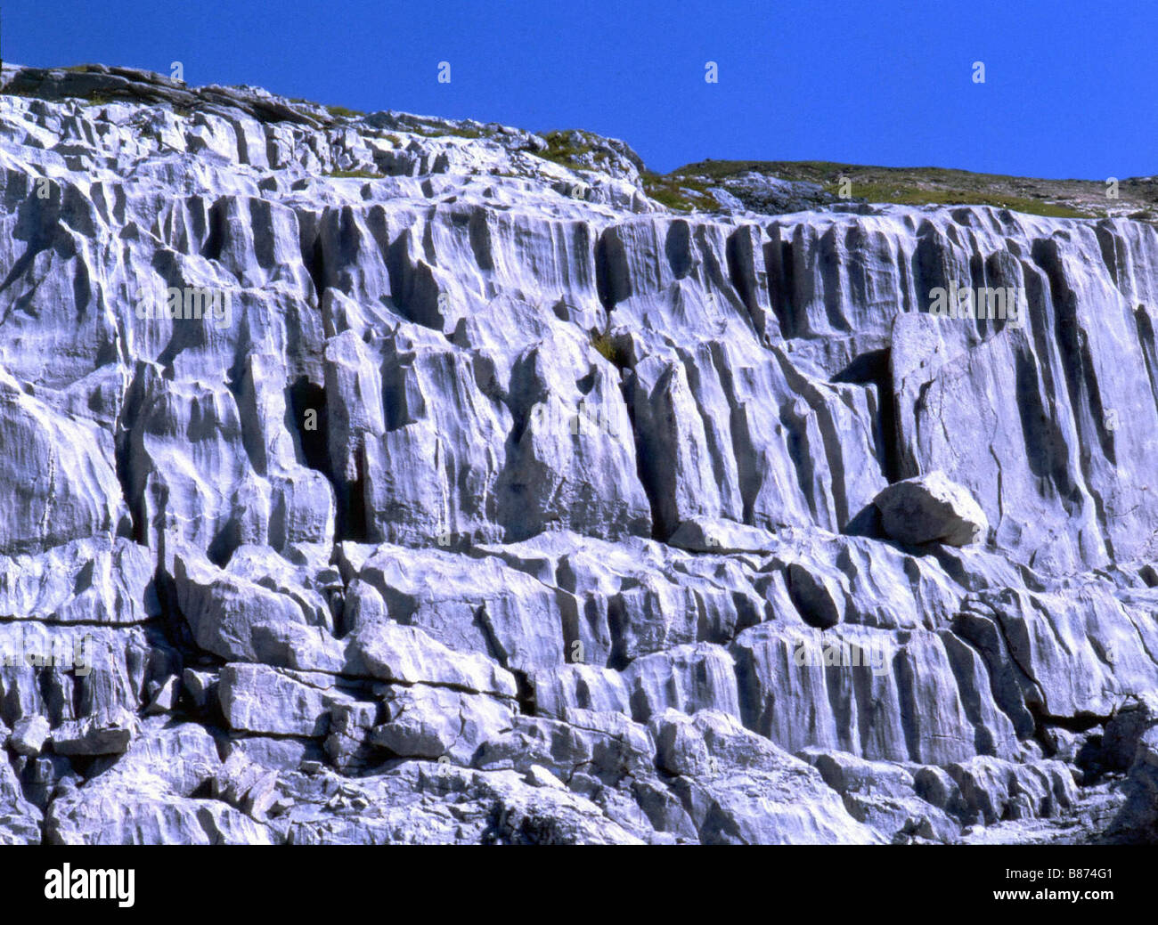 Les Grandes Platieres, detail of lapiaz Stock Photo - Alamy