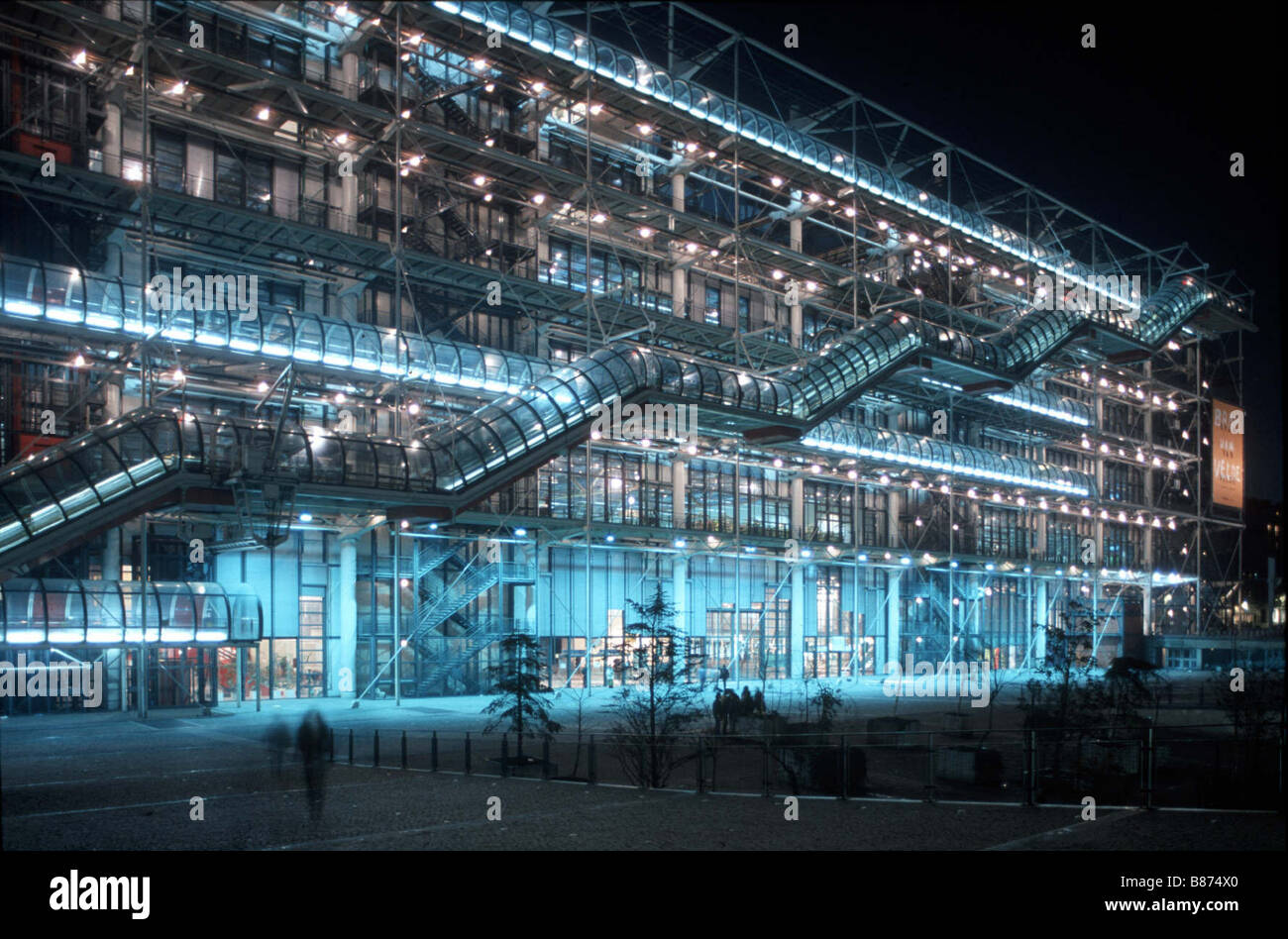 Centre Pompidou by night, Paris Stock Photo - Alamy