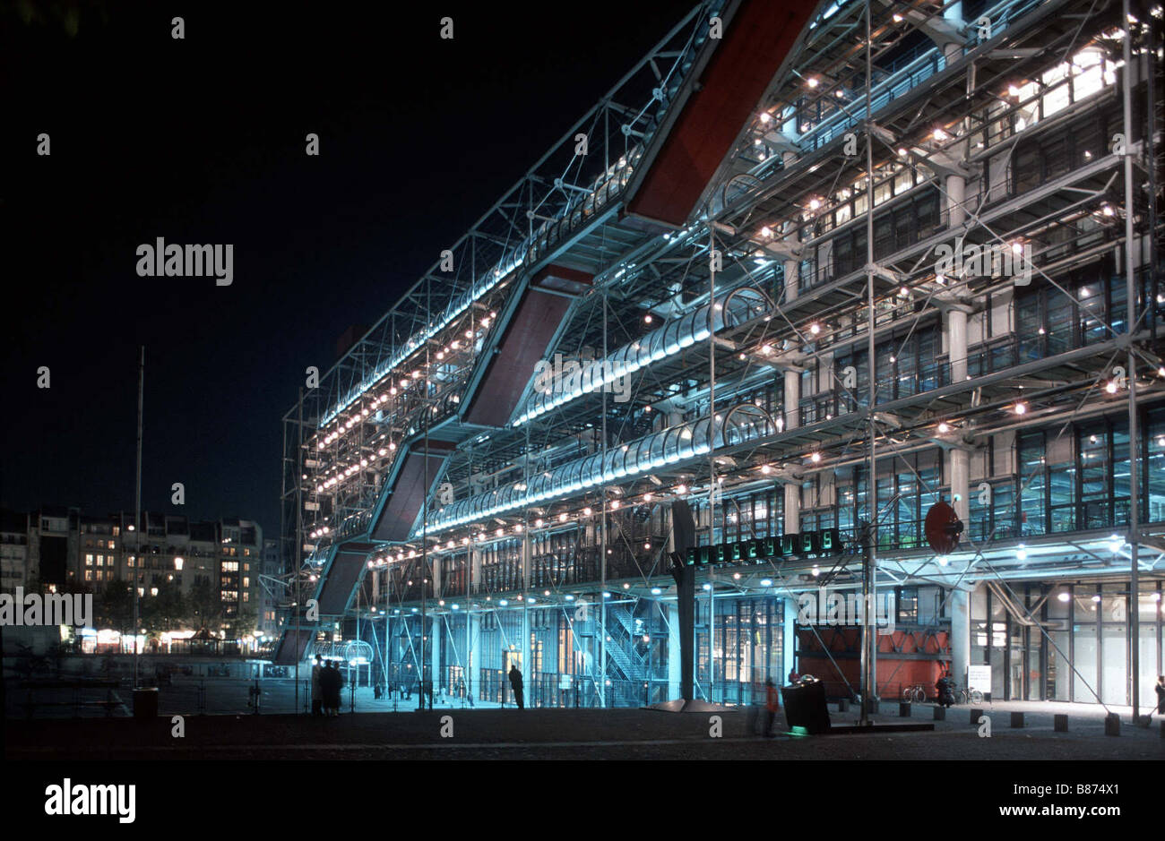 Centre Pompidou by night, Paris Stock Photo - Alamy