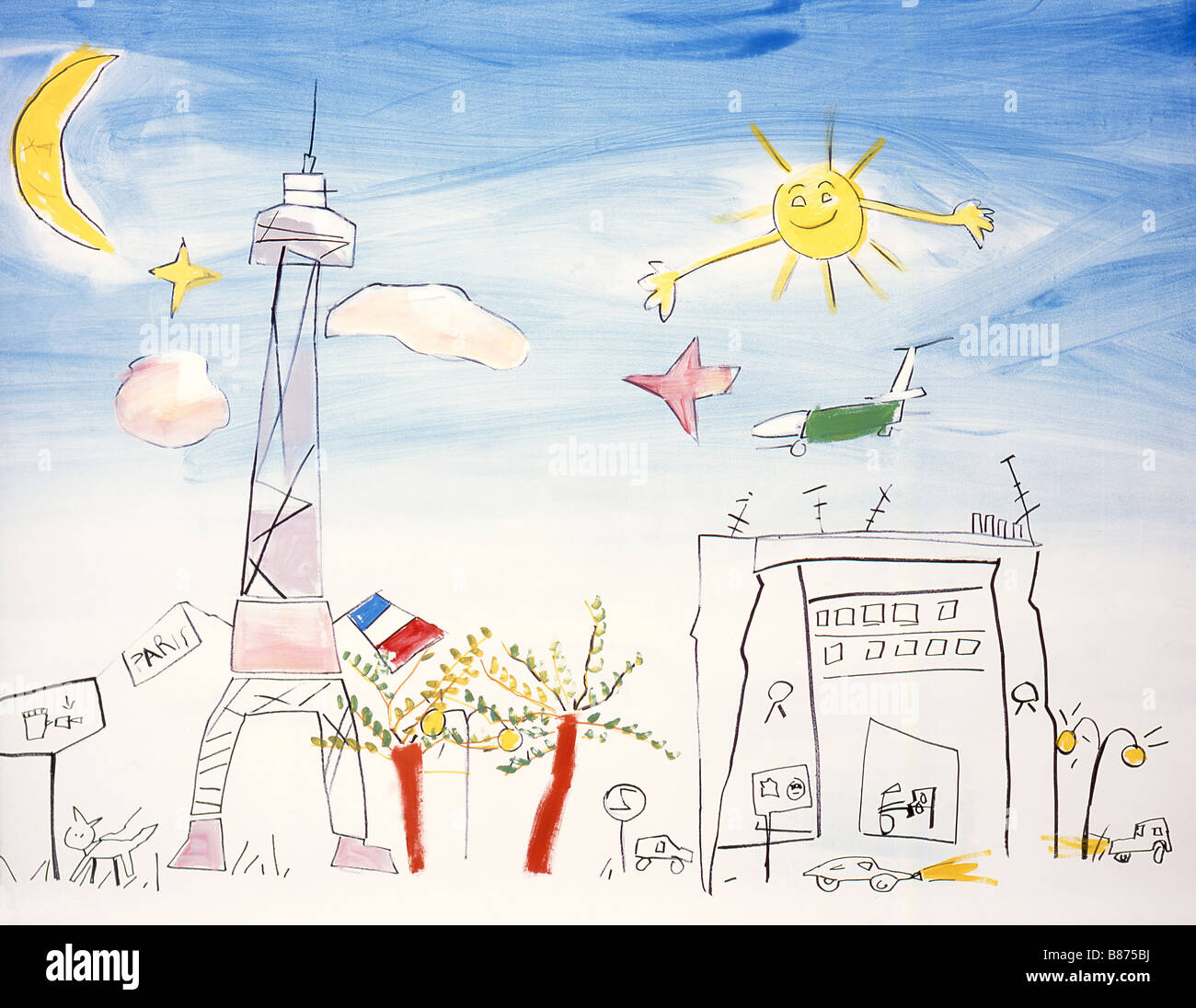 Painted canvas tarp. Cartoon Stock Photo - Alamy