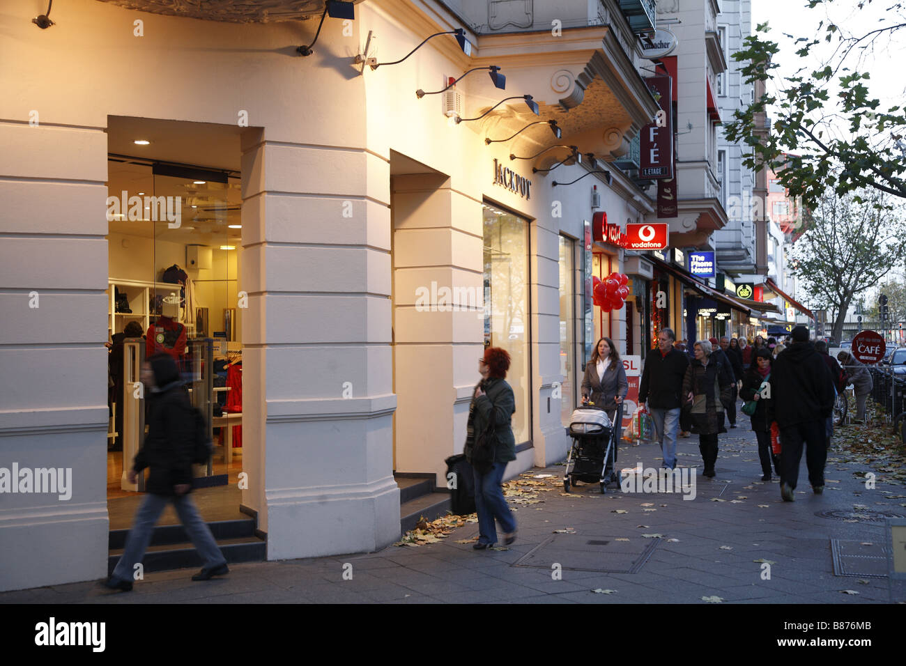 Berlin germany shopping street schlossstrasse hi-res stock photography ...