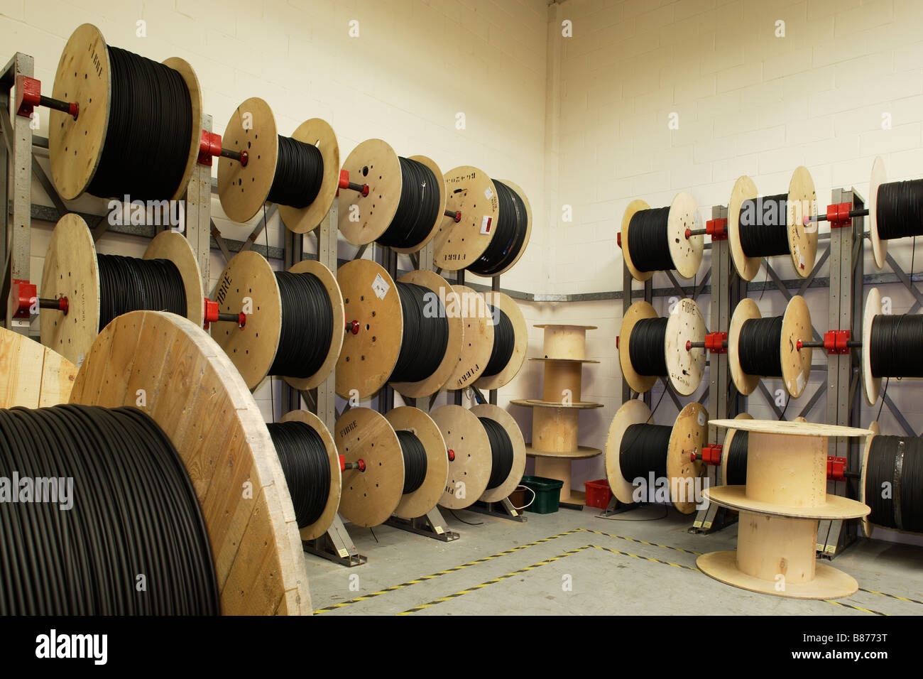 Fibre Optic cable reels Stock Photo - Alamy