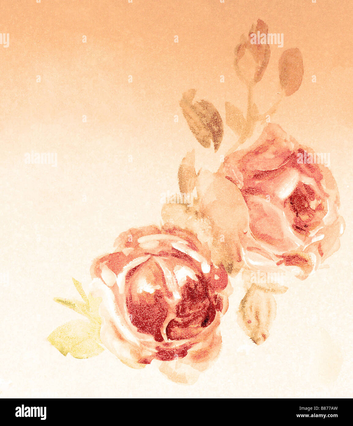 Flowers. Painted canvas tarp Stock Photo - Alamy