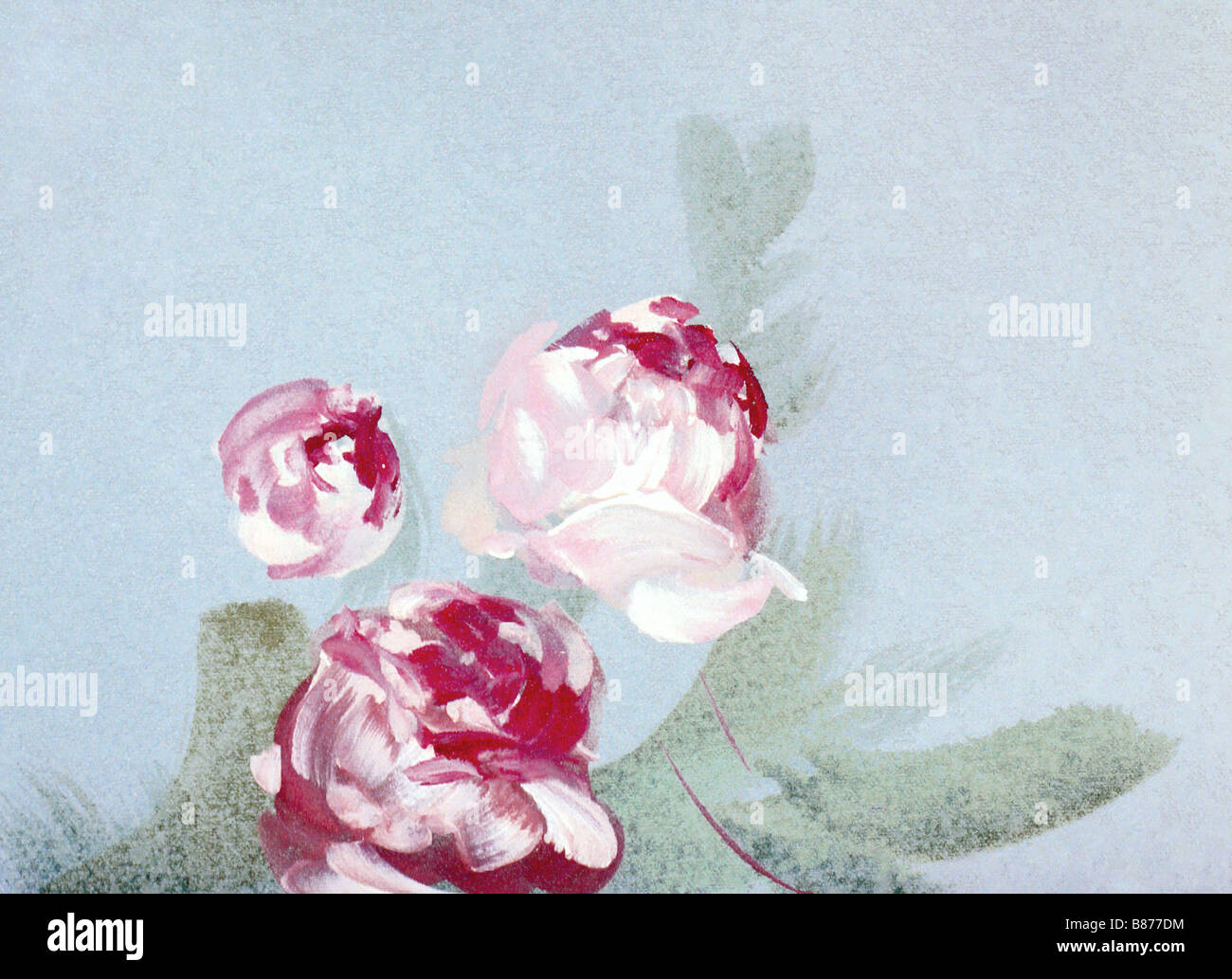 Flowers. Painted canvas tarp Stock Photo - Alamy