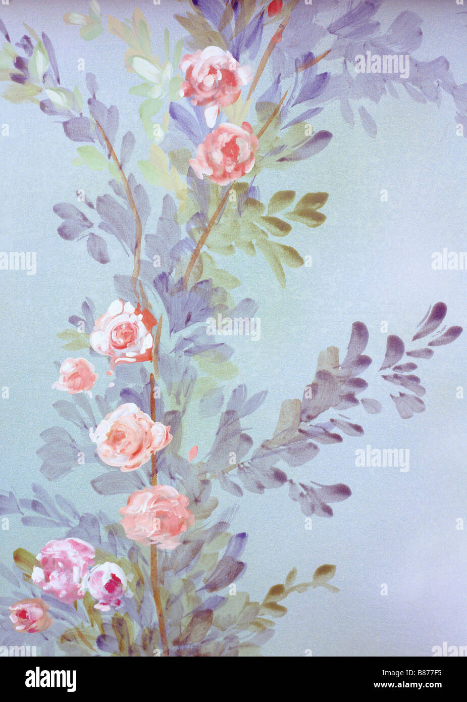 Flowers. Painted canvas tarp Stock Photo - Alamy