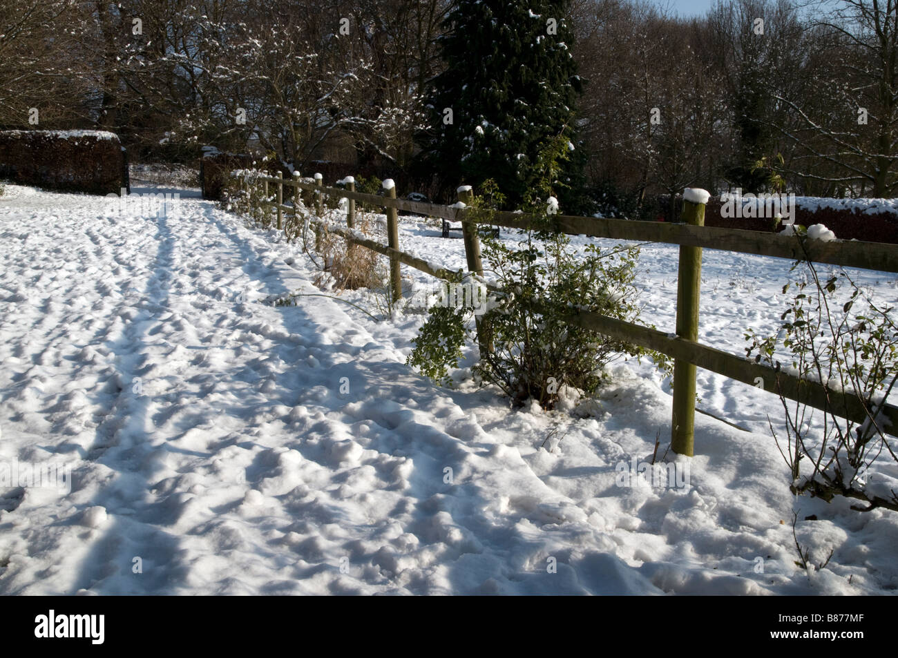 Snow scene in Chesterfield Derbyshire after heavy snowfall England UK ...