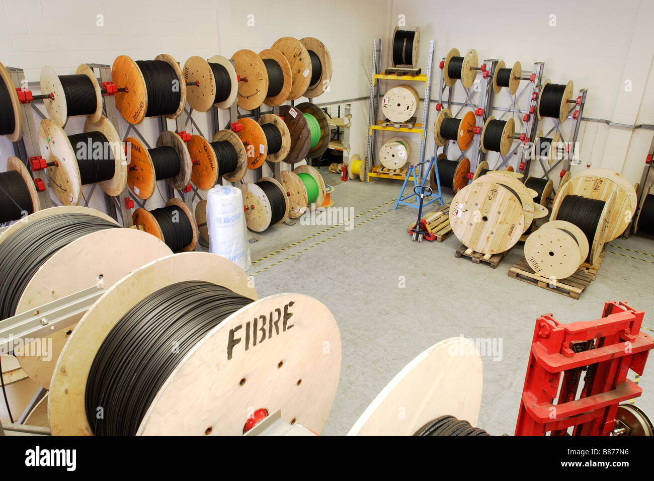 Fiber optical cable reels hi-res stock photography and images - Alamy