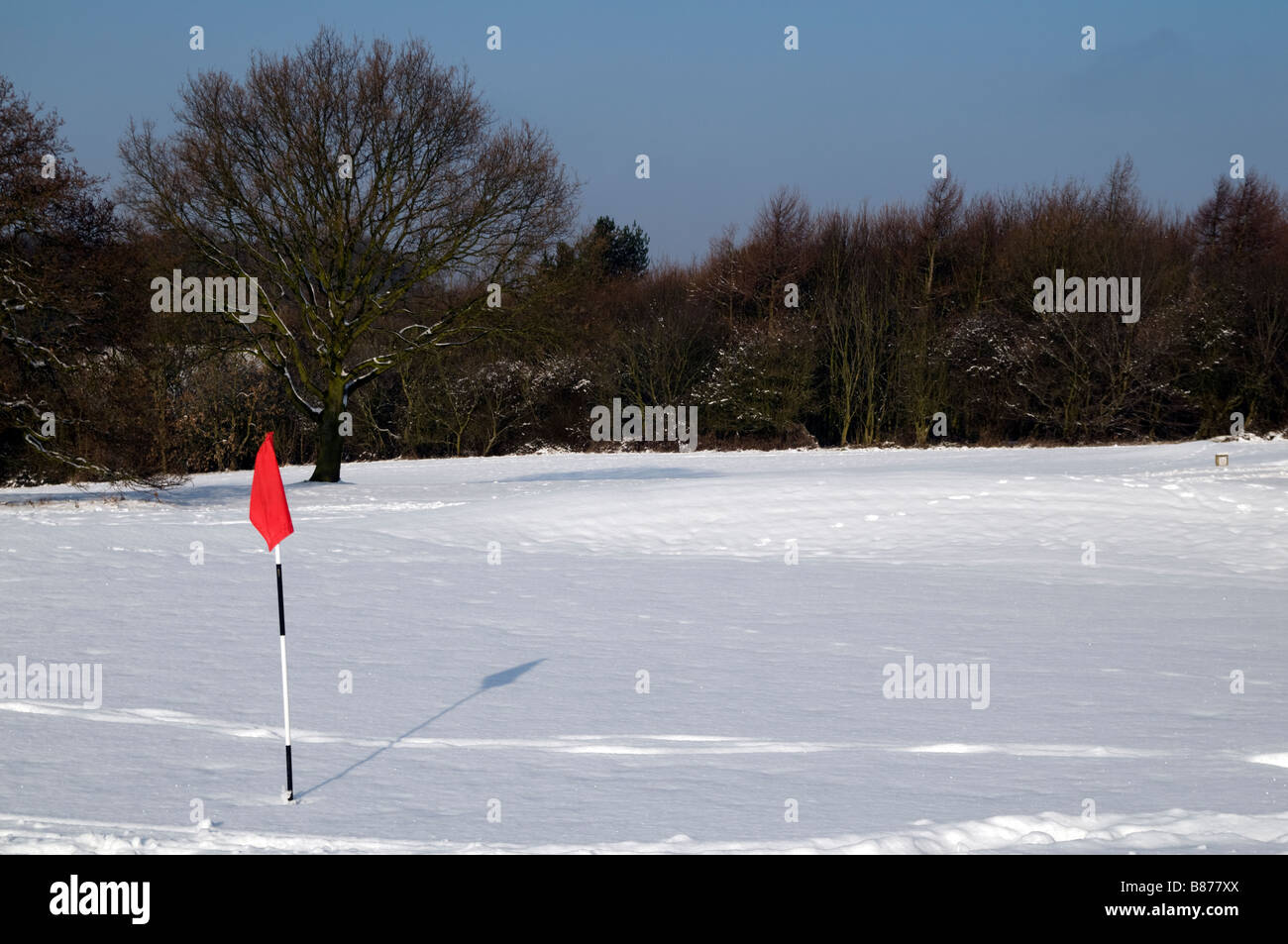 Snow scene in Chesterfield Derbyshire after heavy snowfall England UK ...