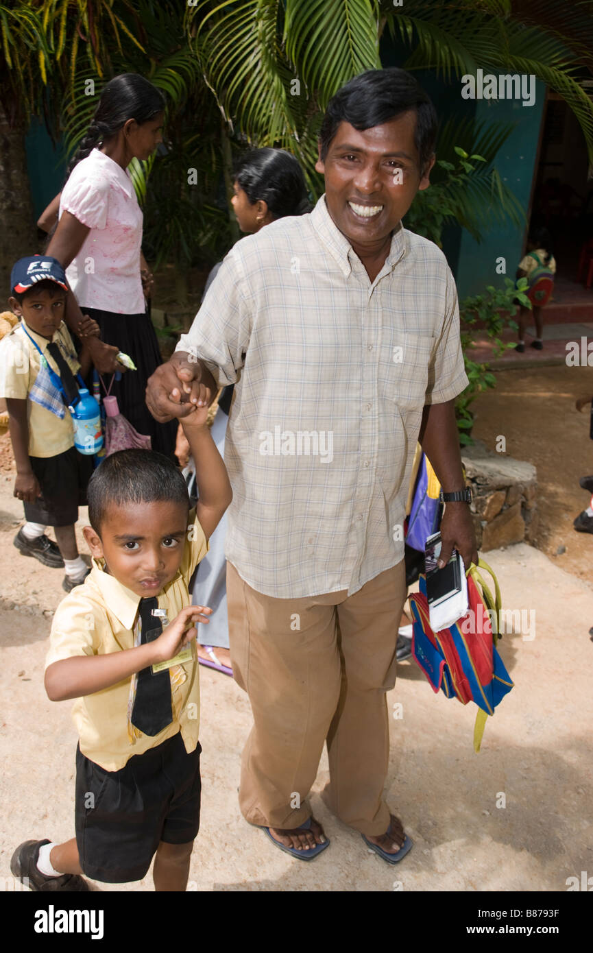 Sri Lanka Pre School Children Staff And Parents Stock Photo Alamy