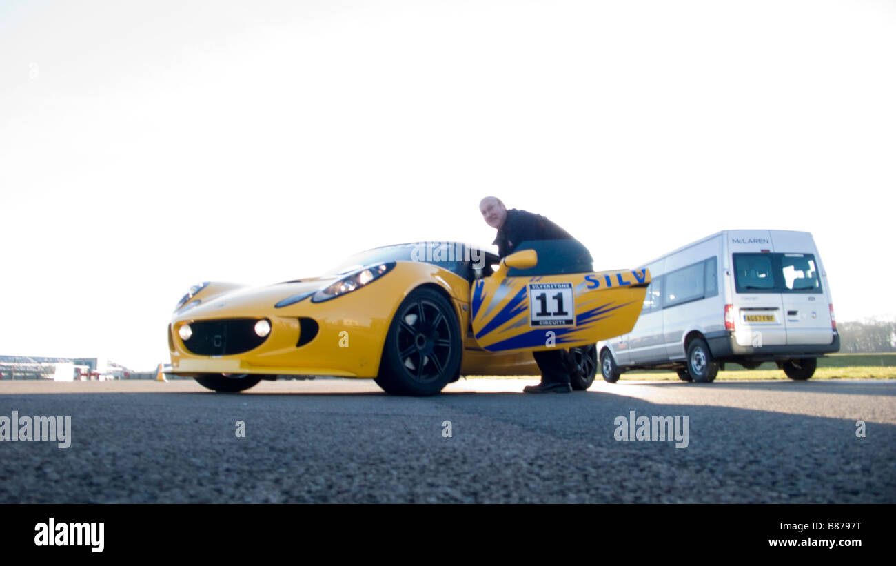 Lotus Elise at Silverstone race circuit Stock Photo - Alamy
