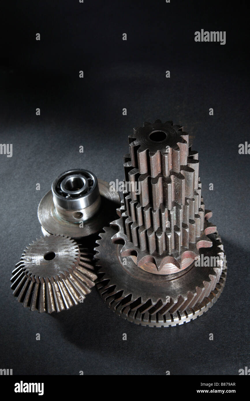 Top angle view of gear wheels Stock Photo - Alamy