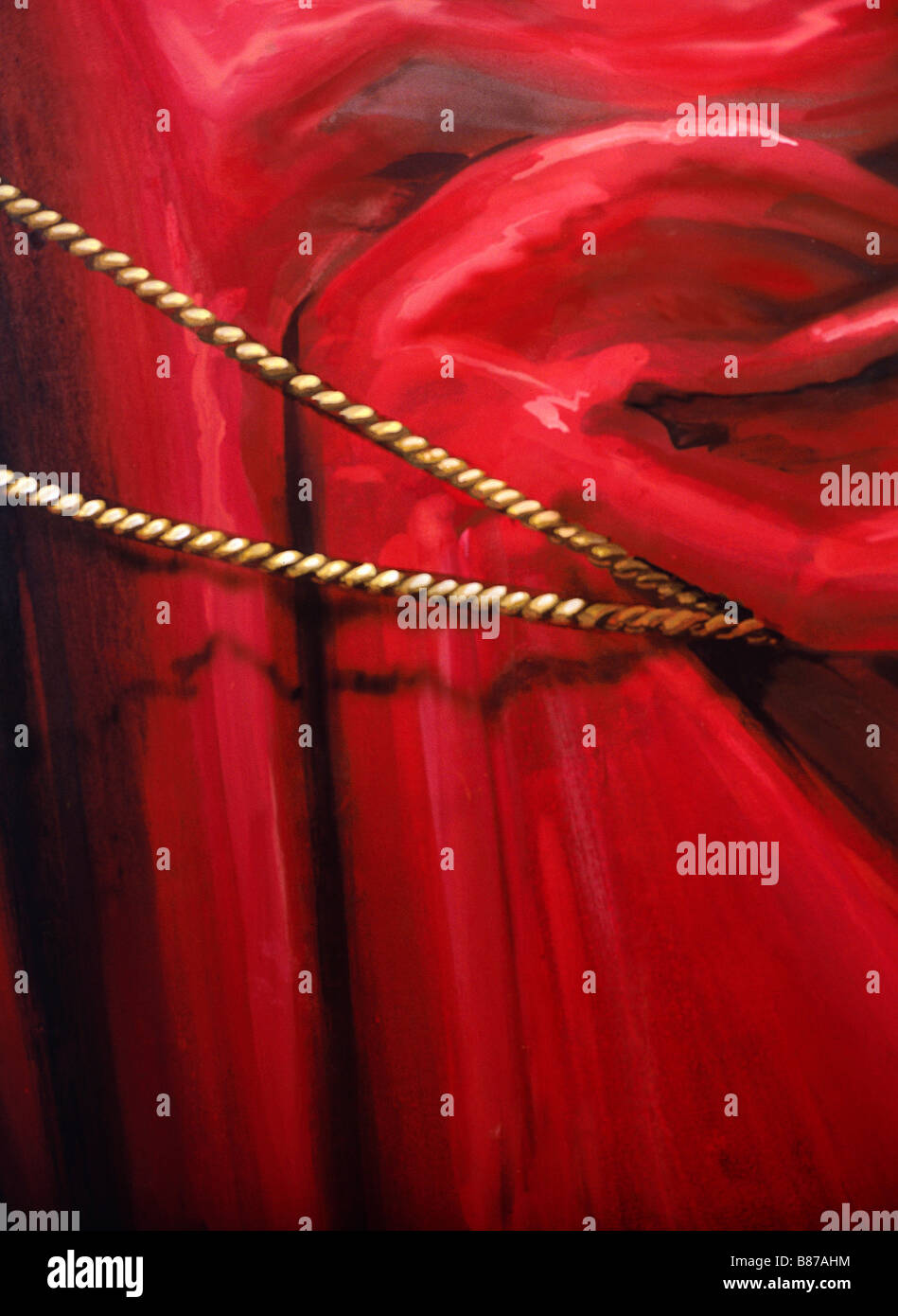 Painted backdrop. Stage curtain Stock Photo - Alamy