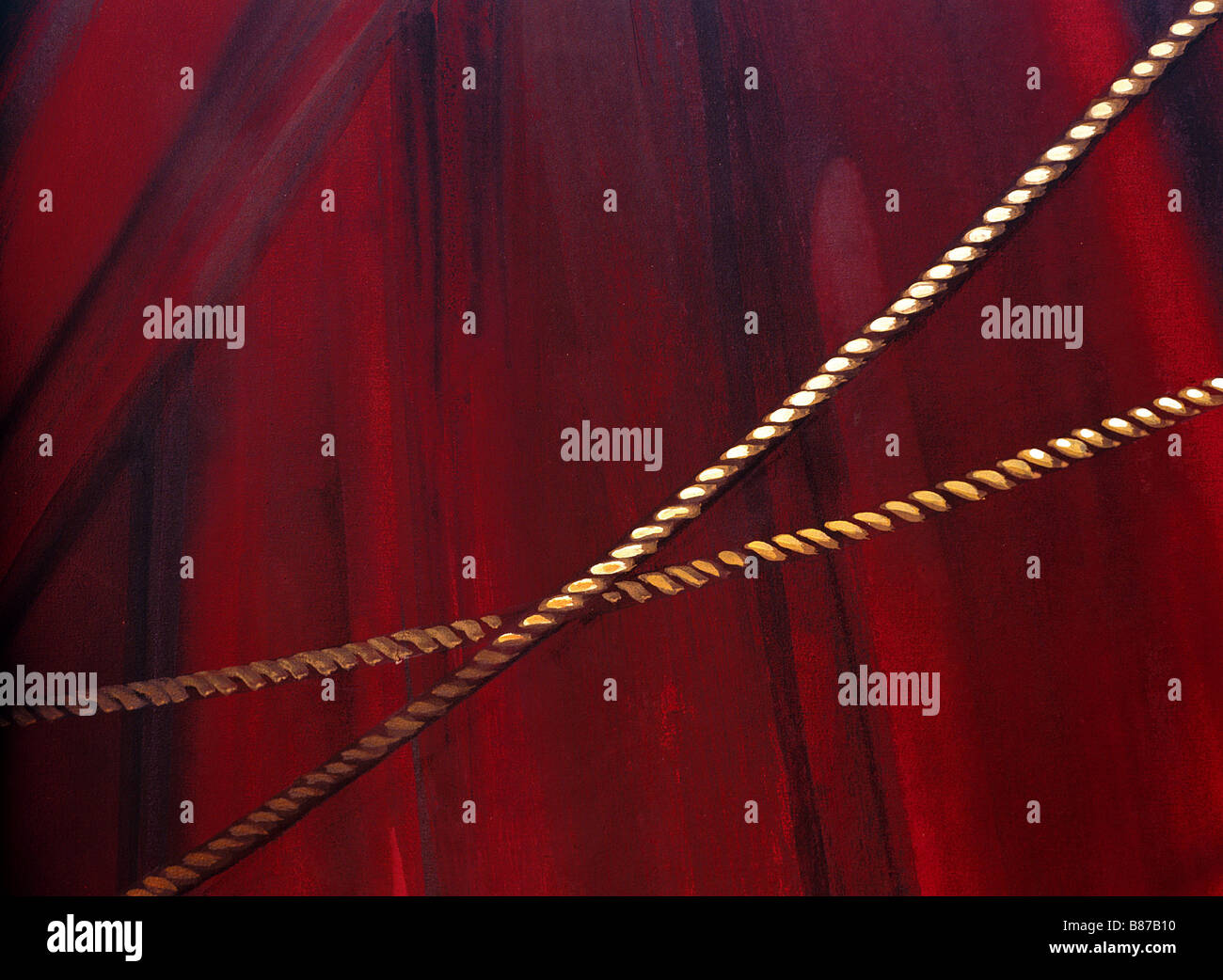 Painted backdrop. Stage curtain Stock Photo - Alamy