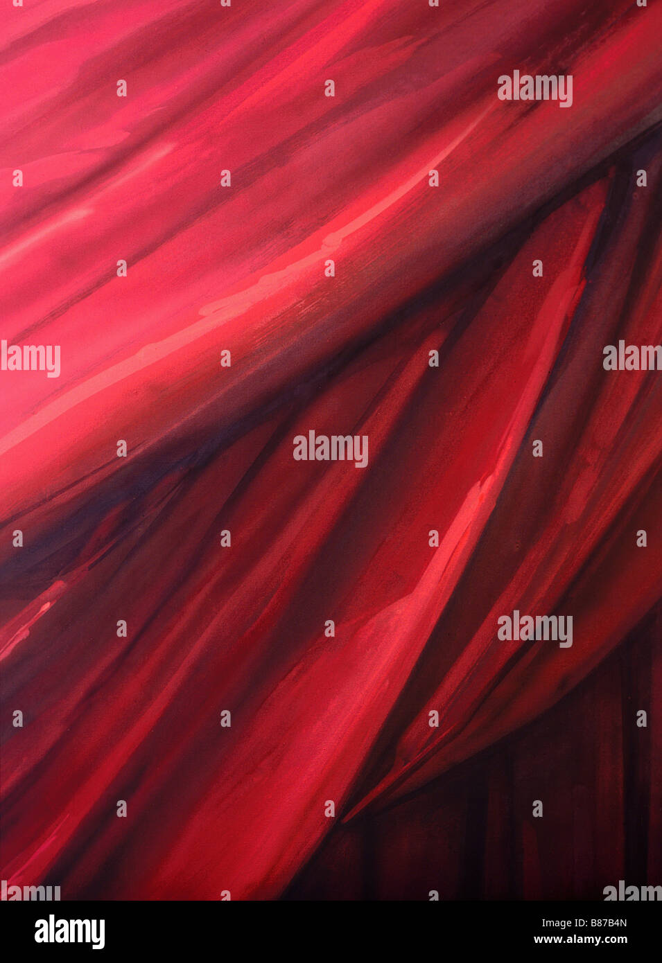 Painted backdrop. Stage curtain Stock Photo - Alamy