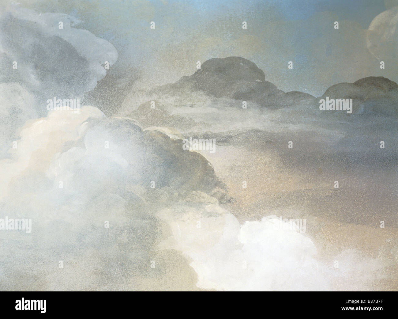 Painted backdrop. Sky and clouds Stock Photo - Alamy
