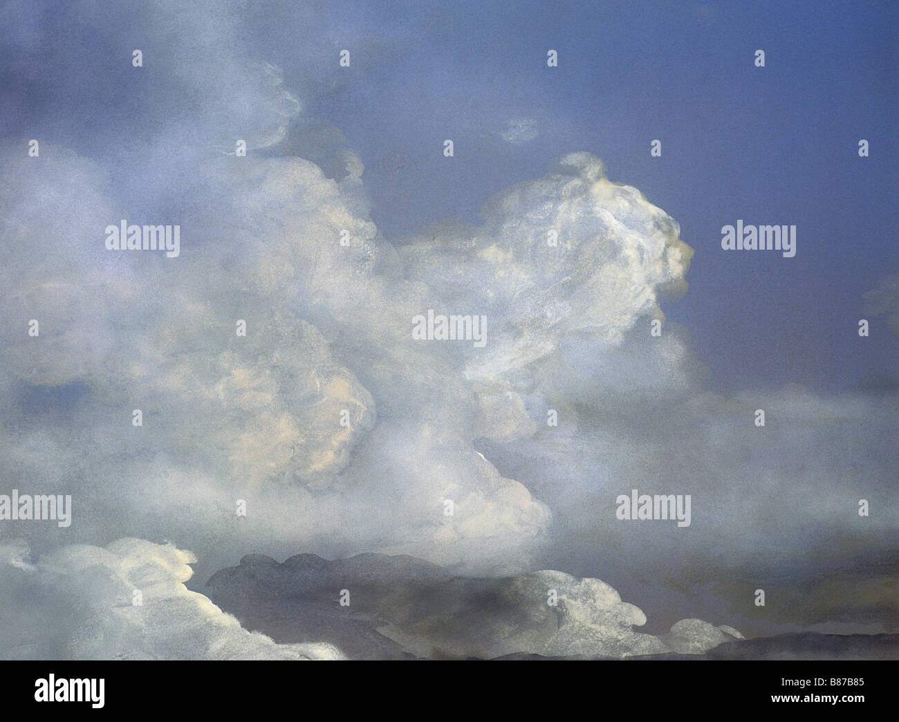 Painted backdrop. Sky and clouds Stock Photo - Alamy