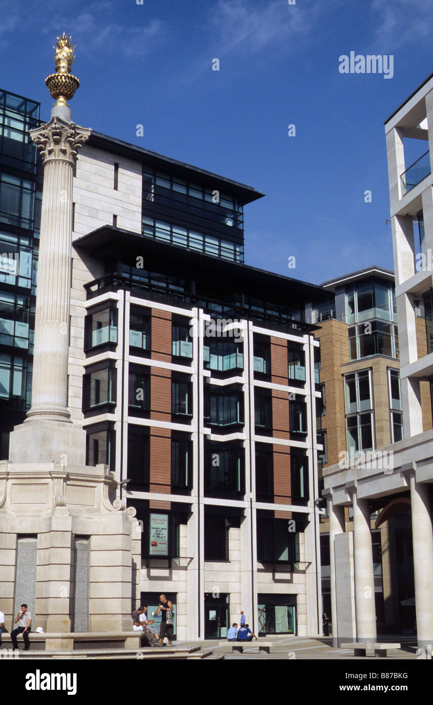London, Paternoster Square, north of St Paul's Cathedral precinct Stock ...