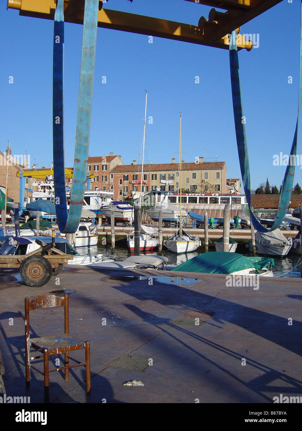 Giudecca shipyard in Venice Stock Photo - Alamy