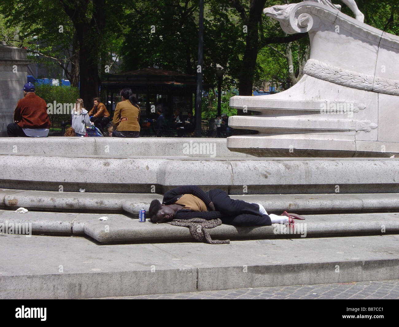 Homeless person central park hi-res stock photography and images - Alamy