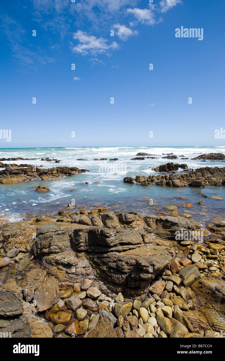 The southernmost rocks of the African continent at Cape Agulhas in ...