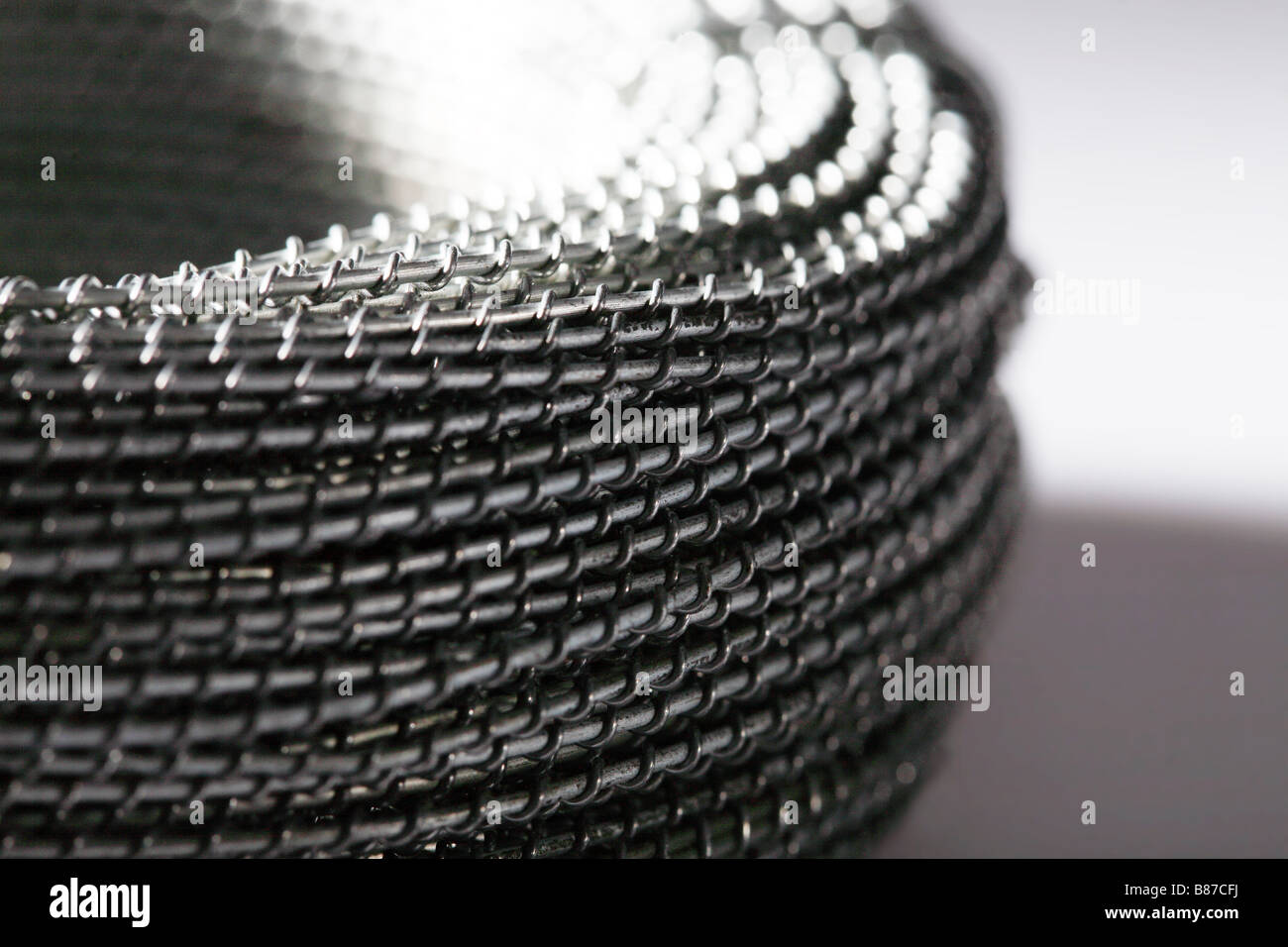 Close up of rolled fencing wires Stock Photo - Alamy