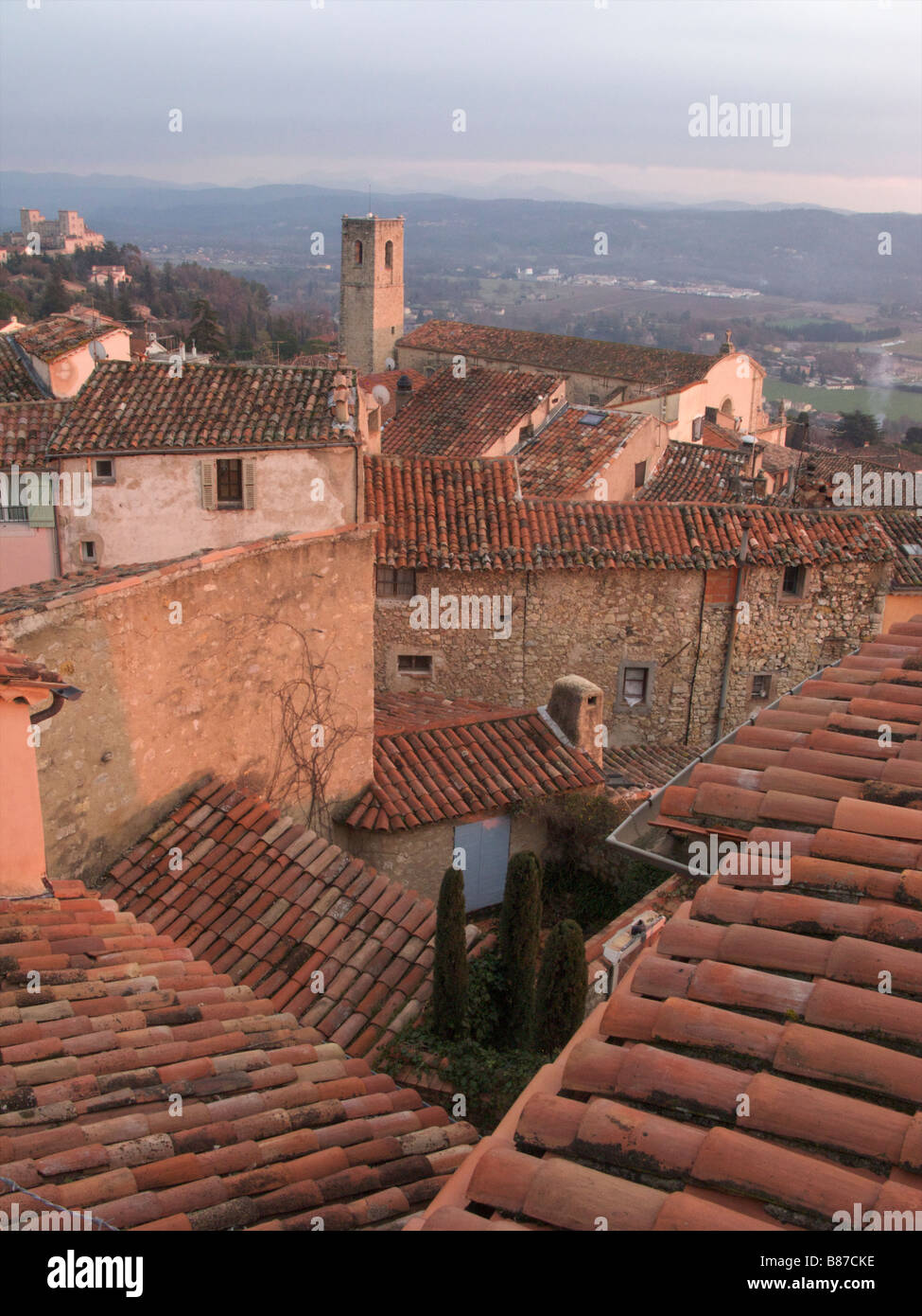 View of a typical village in Provence. Fayence, Var, France Stock Photo ...