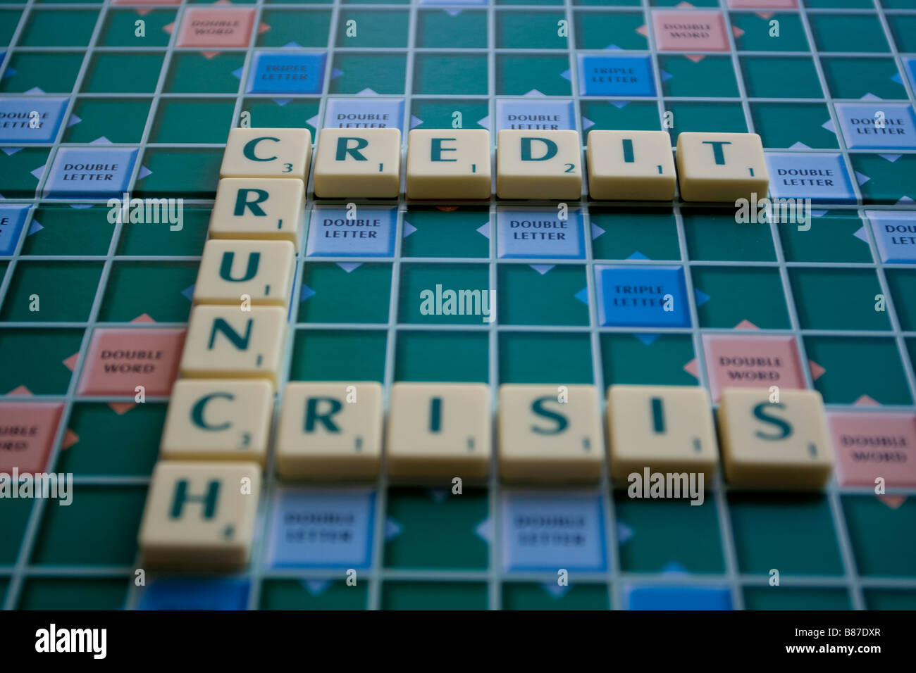 credit crunch crisis scrabble Stock Photo - Alamy