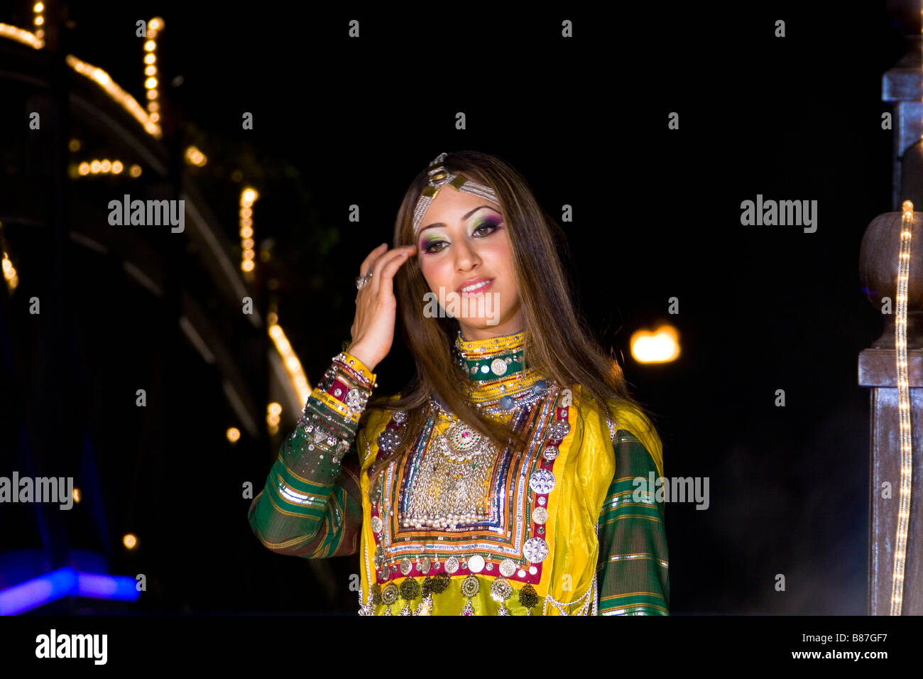 Model during fashion show in Muscat Oman Arabian Peninsula Onam Gulf ...