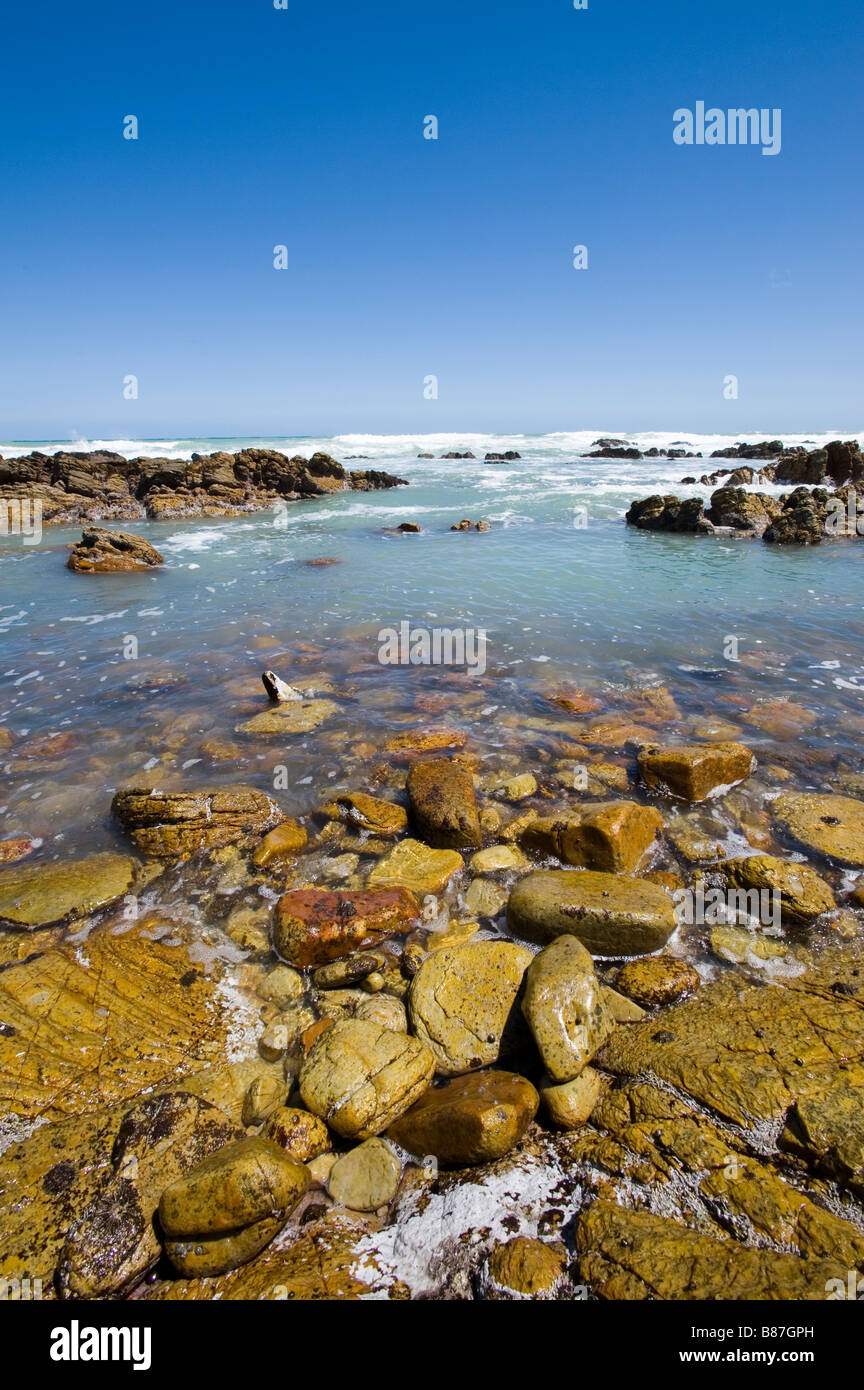 The southernmost rocks of the African continent at Cape Agulhas in ...